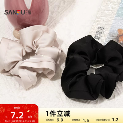 三福木耳边大肠发圈发束单个 优雅时尚气质发饰配饰头饰850290