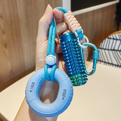 趣味握力器圈解压钥匙扣泡沫按摩轴挂件包挂饰汽车钥匙链创意礼物