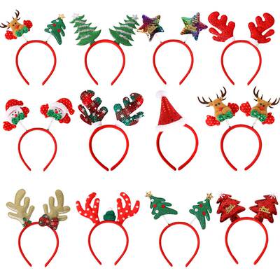 Christmas headbands Headband xmas kids headgear party 圣诞发