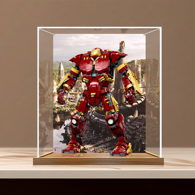 透明亚克力展示盒乐高76210钢铁侠反浩克装甲积木模型盒子防尘罩