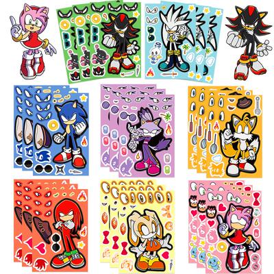 超音鼠索尼克拼图贴纸手账