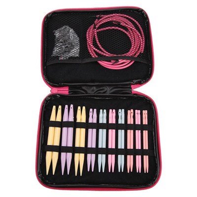 10 Pairs Circular Knitting Needle Set ABS Plastic Change Hea