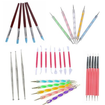 1-14pcs Plastic Silicone Steel Clay Sculpting Set Wax Carvin