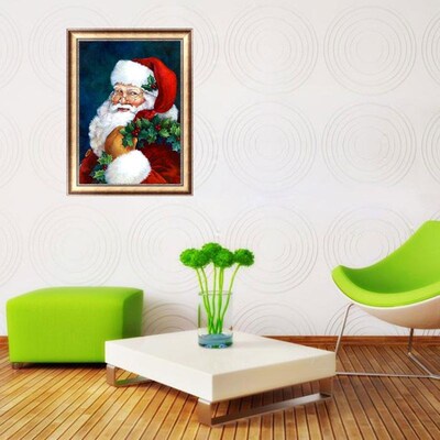Christmas Santa Claus DIY 5D Full Drill Diamond Painting Emb