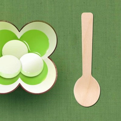 100Pcs Ecofriendly Wooden Spoon Wooden Ice Cream Scoop Coffe