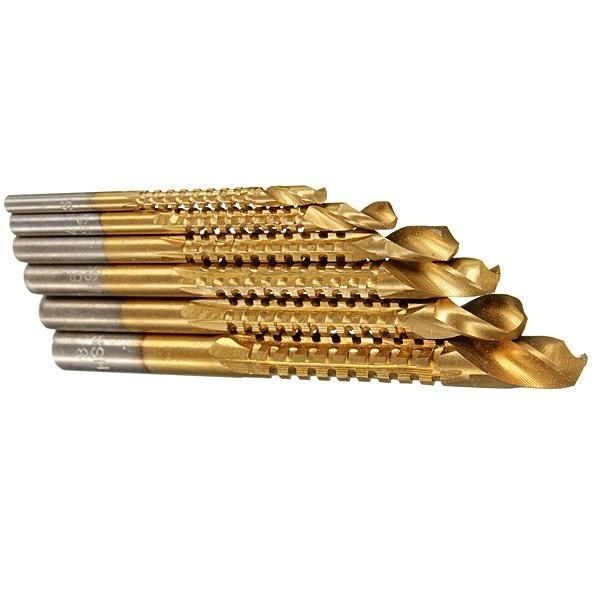 6Pcs 3-8mm Titanium Coated High Speed Steel Drill Bit Elect_虎窝淘