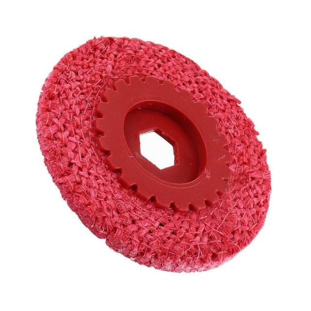 Polishing Tool Red Hemp Rope Buffing Wheel for Stainless Ste_虎窝淘