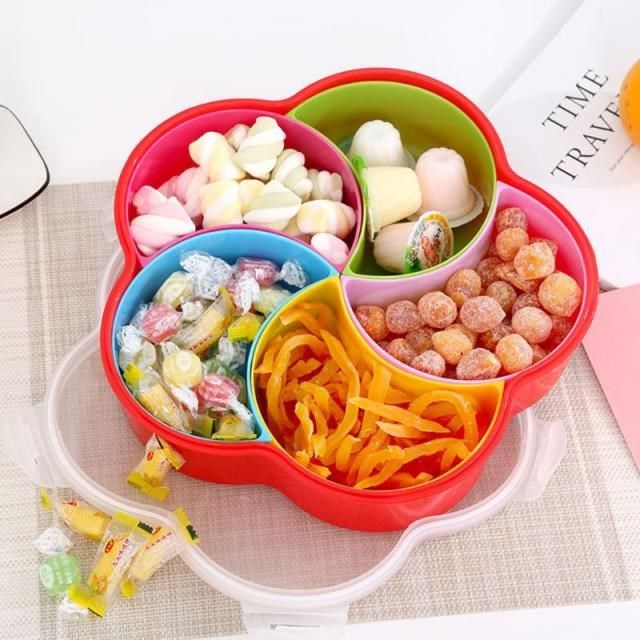 Multi-function Snack Plates Candy Box With Lid Home Large Ca_虎窝淘