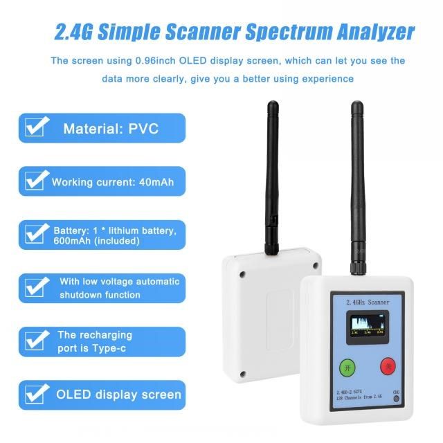Digital 2.4G Simple Scanner Spectrum Analyzer nRF24L01+ Modu_虎窝淘