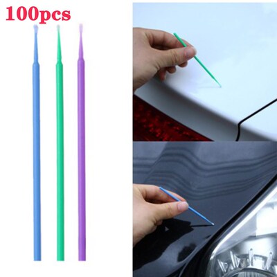 100 paintbrush color pencil disposable q-tip car repair tool