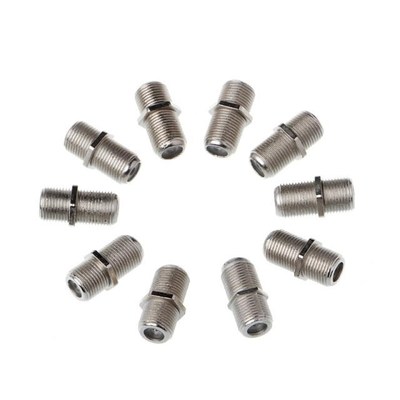 10Pcs Zinc Alloy Joiner Barrels Connector F Plug Coupler Ada