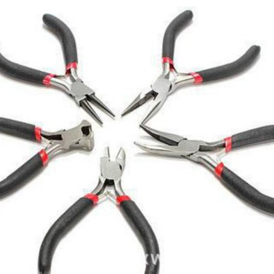 5Pcs Jeweler Pliers DIY Tool Set Round Nose Pliers Long Bent