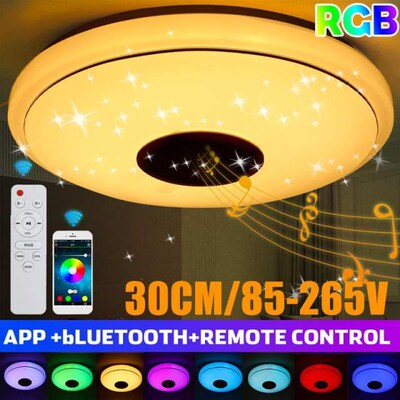 200W Dimmable RGB LED Ceiling Lamp Home Lighting APP bluetoo