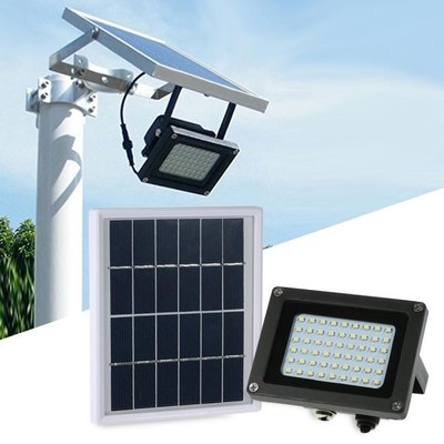 Solar Powered Floodlight 54 LEDs Solar Garden Lights IP65 Wa