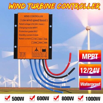 500W/600W/800W/1000W DC 12V/24V Auto MPPT Wind Turbine Gener