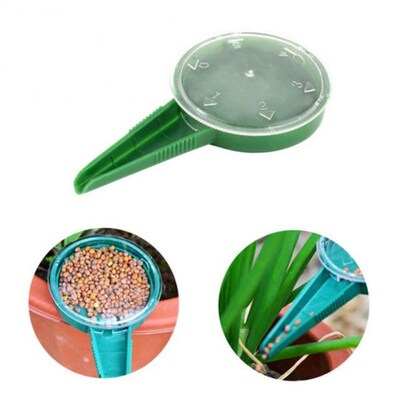 5 File Adjustable Plant Seed Sower Hand Held Flower Grass Pl