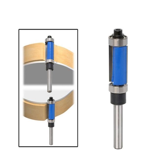 1PCS Flush Trim Router Bit Top& Bottom Bearing 1/4'' Shank_虎窝淘