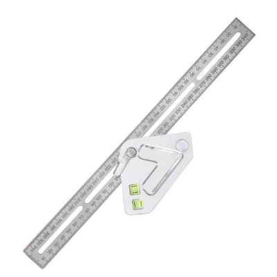 Multifunctional Triangle Angle Ruler Level Protractor Alumin
