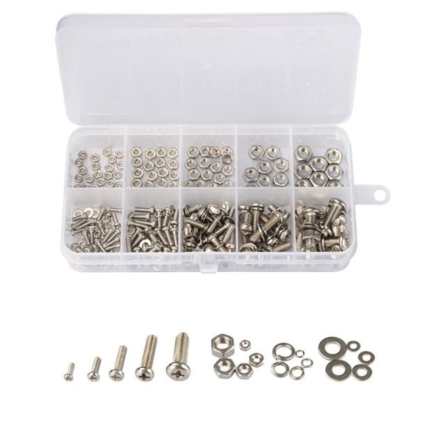 160Pcs M2 M2.5 M3 M4 M5 Stainless Steel SS304 Screws an Head_虎窝淘