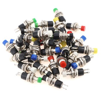 6pcs PBS-110 7MM Momentary Push Button Switch Press The Rese