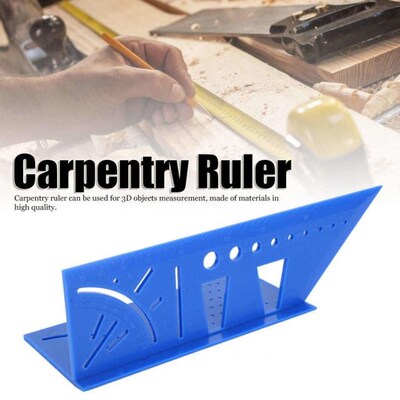 2PCs Angle Ruler 3D Woodworking Scriber Measuring Tool Bevel