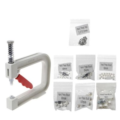 1 Set Manual Beading Machine Clothes Cap Pearl Bead Rivet Cr