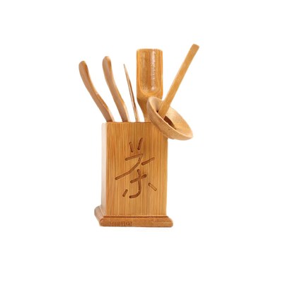 6Pcs Chinese Kungfu Tea Tools Set Bamboo Tea Spoon Tea Scoop