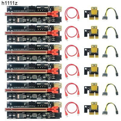 6PCS PCIE Riser 009S Plus Gold USB 3.0 Cabo Riser PCI Expres