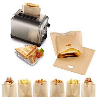 2pcs Toaster Bags for Grilled Cheese Sandwiches Made Easy Re