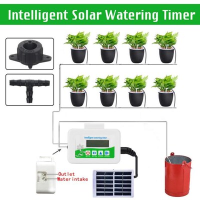 DIY Intelligent Garden Automatic Watering Device Solar Energ