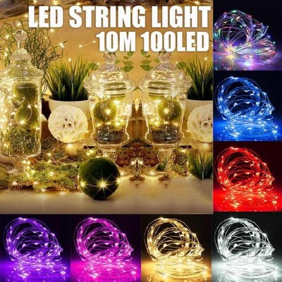 10m 100 LEDs String Lights for Xmas Garland Lamp Party Weddi