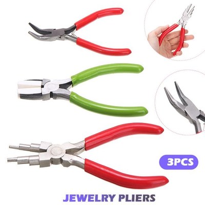 3pcs/set Jewelry Pliers Hand Tool Kit For Beading Round Wire