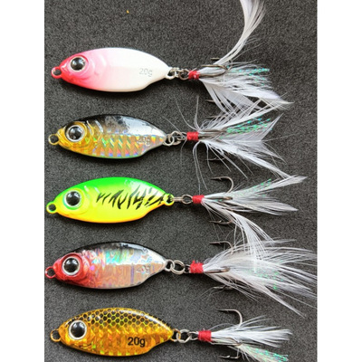 蓝胖飘落路亚假饵小胖子短款路亚铁板超远投翘嘴量贩装淡海水通用