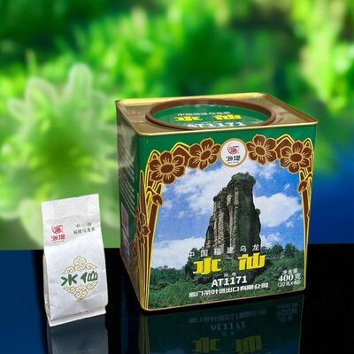 海堤茶叶水仙AT1171武夷岩茶乌龙茶足火浓香型茶叶罐装400克/罐