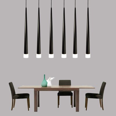 Nordic Led Chandelier Long Downlight Kitchen Restaurant Bar