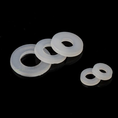 100Pcs White Plastic Nylon Washer M2 M2.5 M3 M4 M5 M6 M8 Pla
