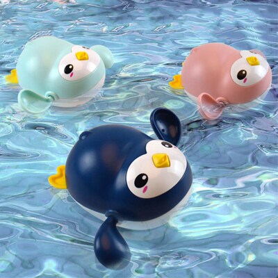 Baby Swimming Pool Shower Bath toys Cute Animal Duck Wind U