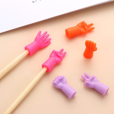 6Pcs/Set Cute Knitting Needles Protectors Hand Shape Knittin