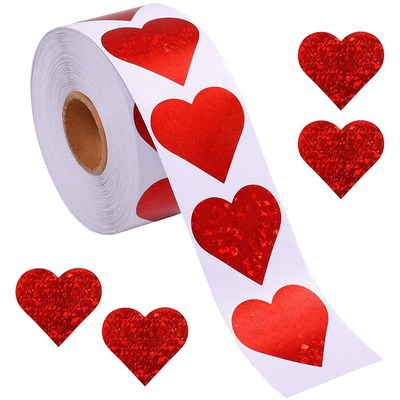 50-500pcs Red Heart Shape Labels Valentine's Day Paper Packa