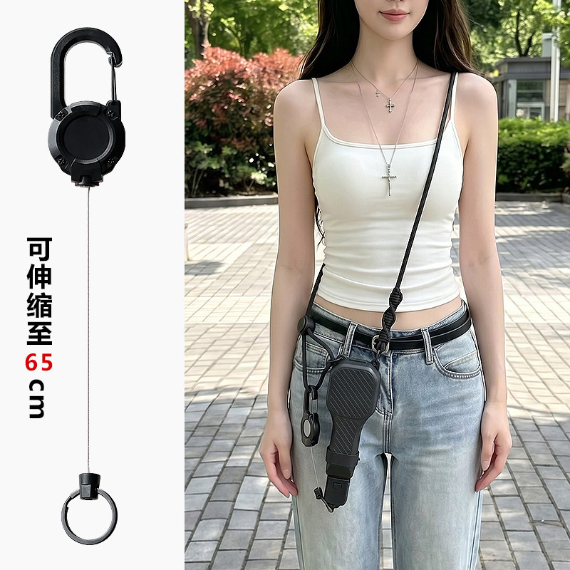适用DJI大疆pocket4p保护壳伸缩pocket4pro保护套挂绳可背脖子运动相机配件云台收纳包pk4代一体手持翻盖外罩