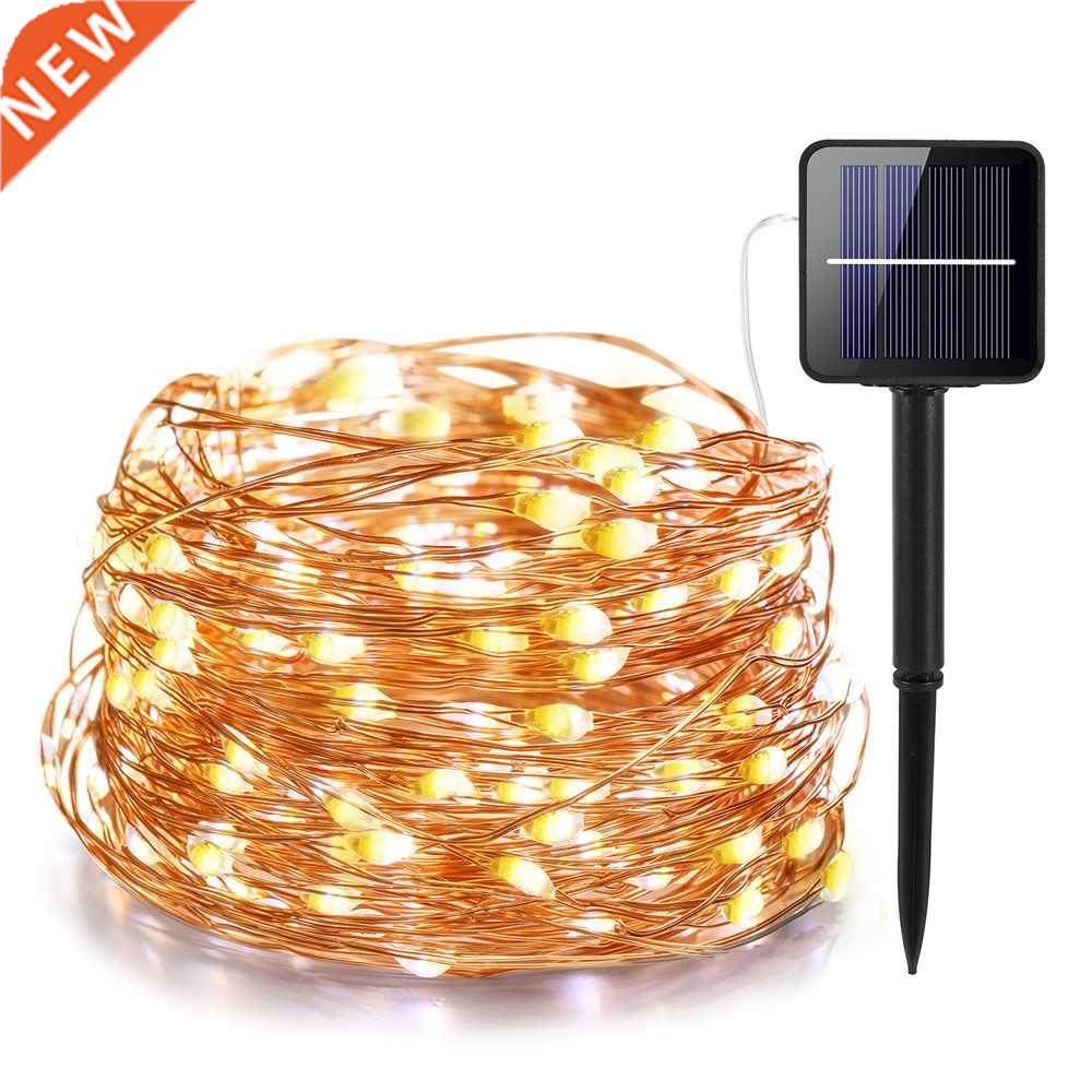 IR Dimmable 11m/21m/31m/51m LED Outdoor Solar String Lights_虎窝淘