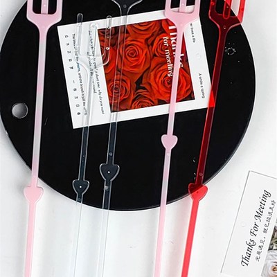 Transparent Plastic Flower Insert Heartshaped Flower Packagi