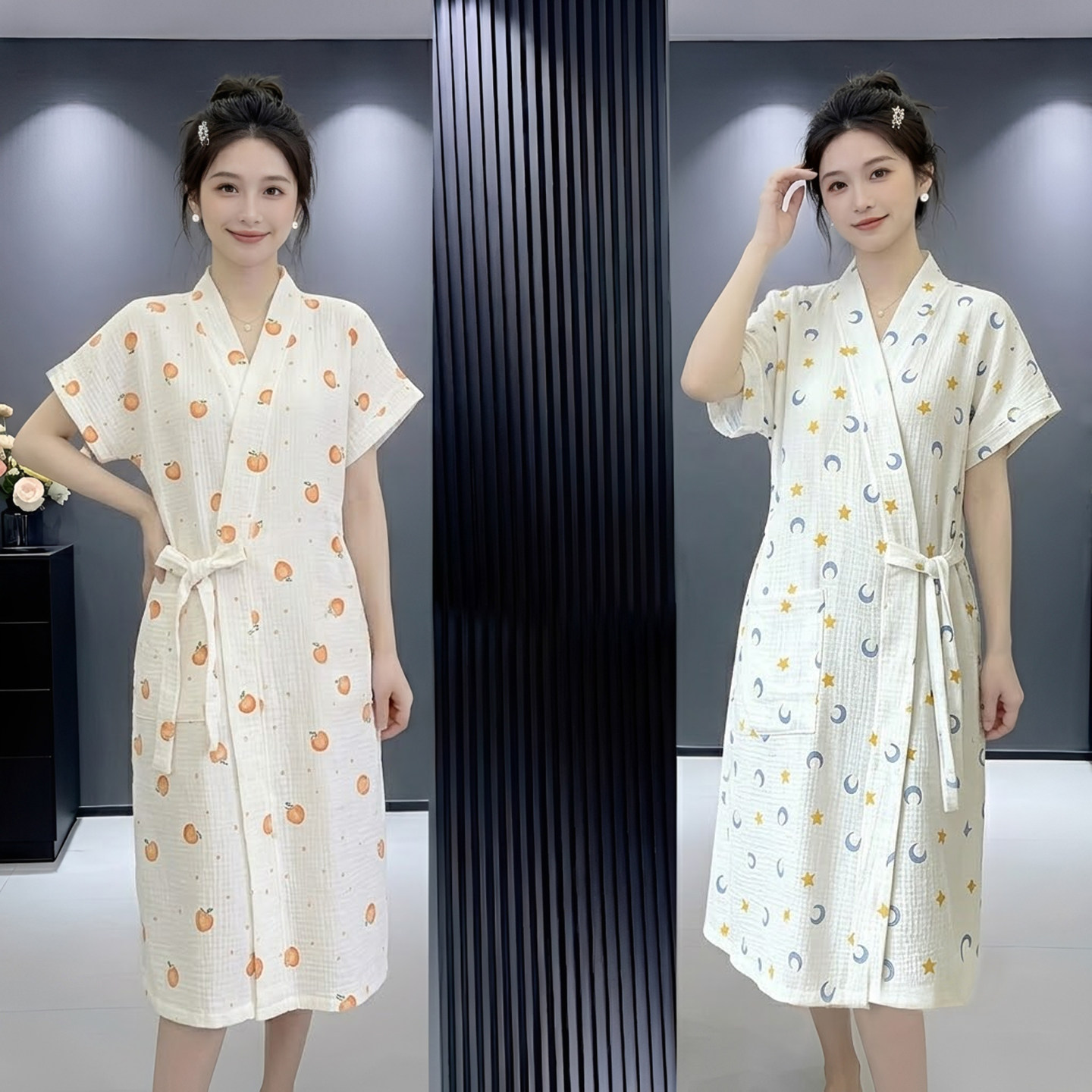 浴巾浴袍可穿式女士速干夏季新款纯棉纱布浴裙吸水透气睡袍家居服