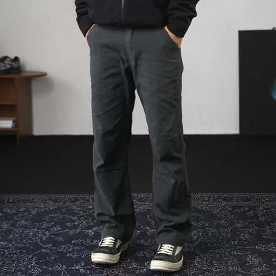 AUTICUP夏季轻薄双膝102802立体裁剪直筒垂感显瘦直筒长裤cargo男