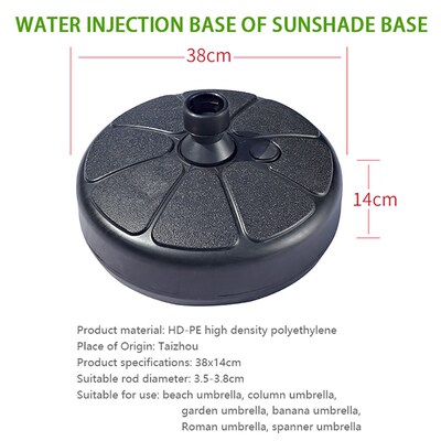 Outdoor Parasol Garden Umbrella Stand Portable Base Round Pa