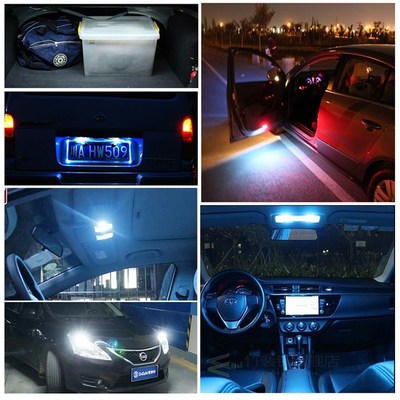 10pcs t10 ceramic led lights auto t10 led cold white 194 w5w