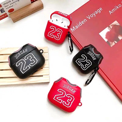 Airpods Case 3D 23 Jordan Pattern Silicone Case  Apple Airpo