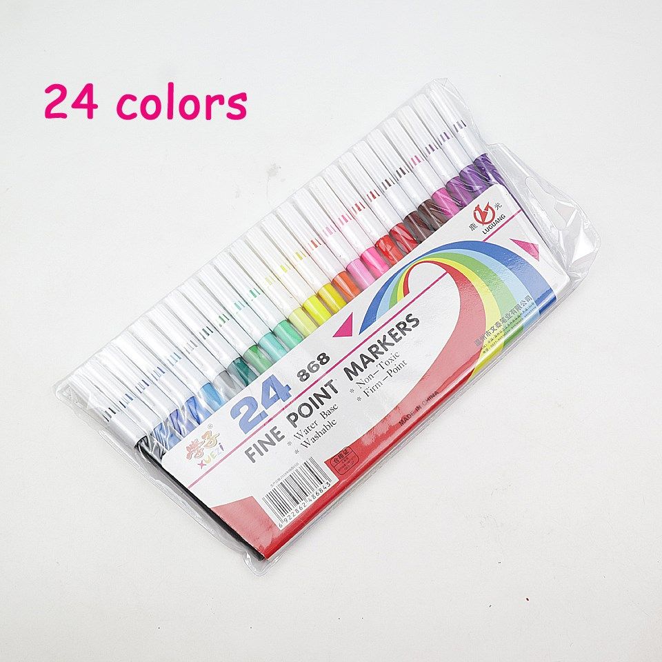 *18 Color Pen Art Marker Drawing Watercolor Pen Children DIY_虎窝淘