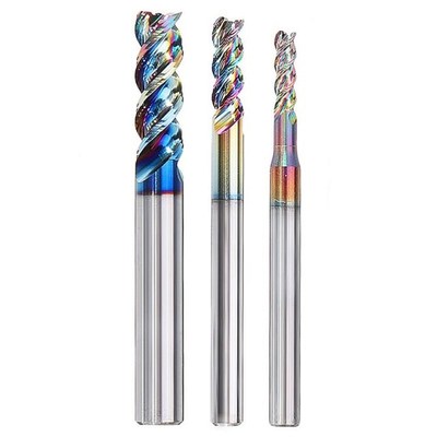 4 Flutes Carbide 3-10mm DLC Colorful Coating End Mill For Ai