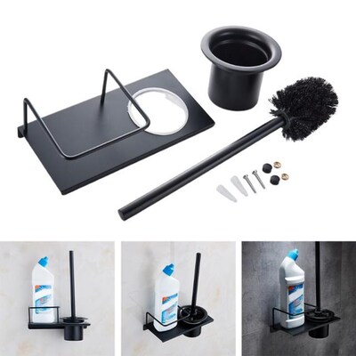 Bathroom Toilet Brush Hanging Rack Wall-mounted Drainable St